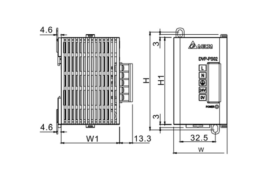 Delta DVPPS02 DVP PLC Accessories - Buy Delta AC Drives, VFDs and Download Delta Manuals Online