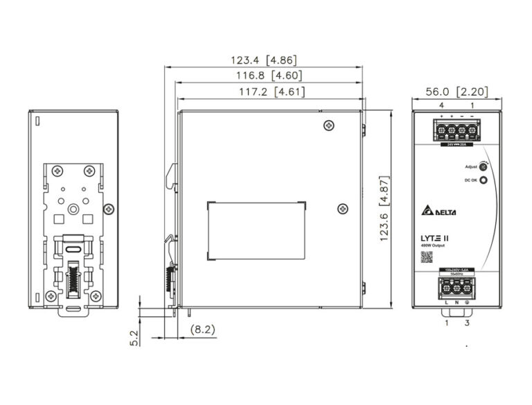 Delta DRL-48V480W1EN DIN Rail LYTE II Series - Buy Delta AC Drives ...